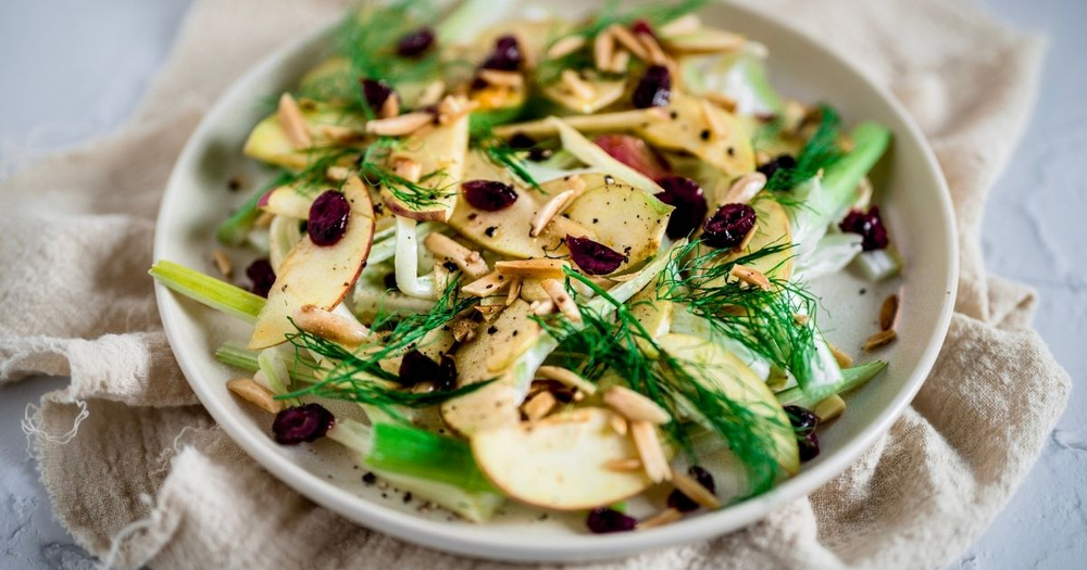 Apple & Fennel Salad with Dill and Almonds
